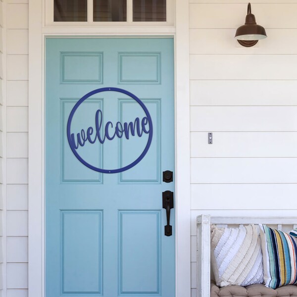 Round Welcome Sign - Etsy