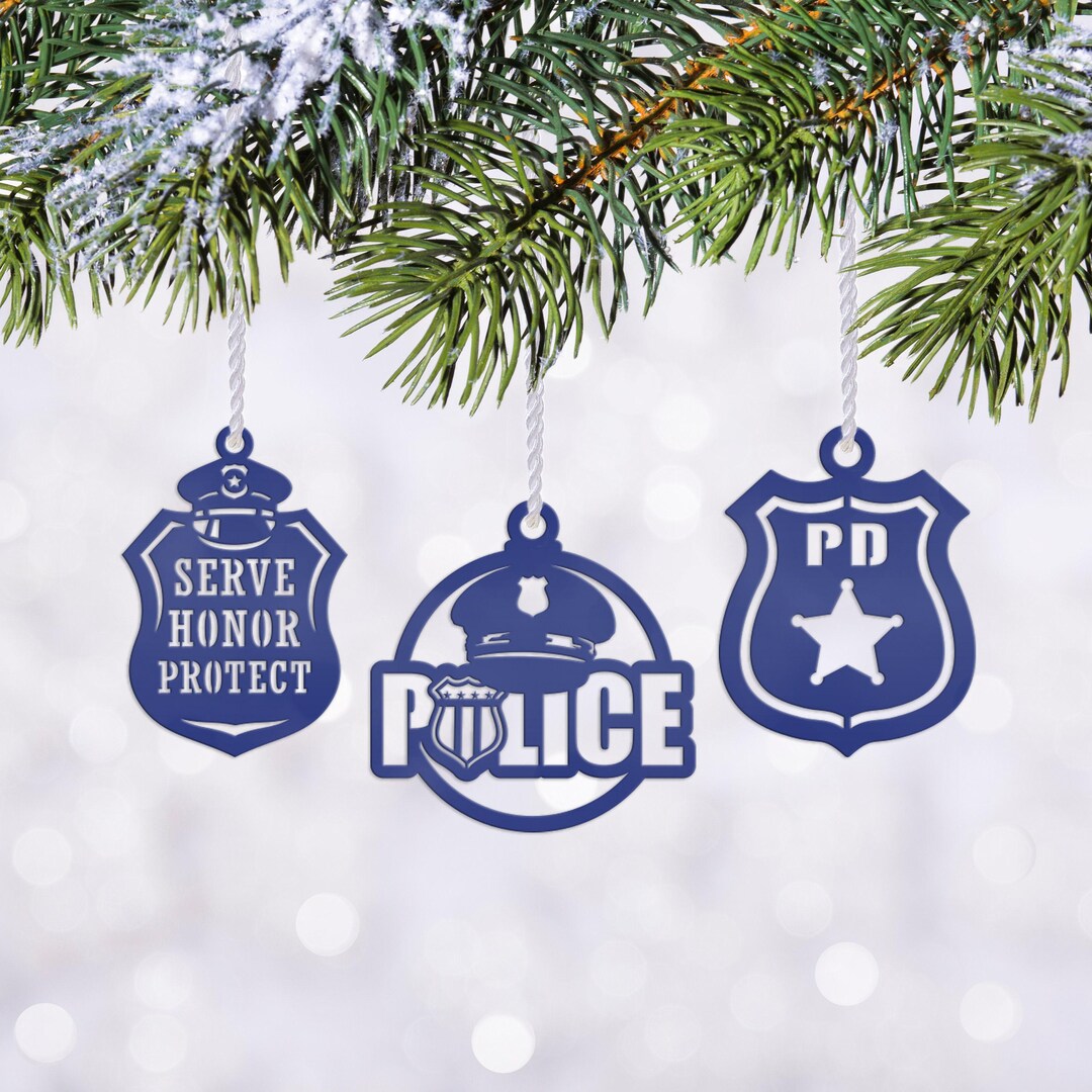Set of Unique Metal Police Badges - Collectible Ornaments - Custom ...