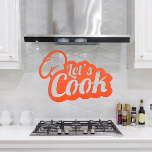 Let's Cook Kitchen Metal Sign - Etsy