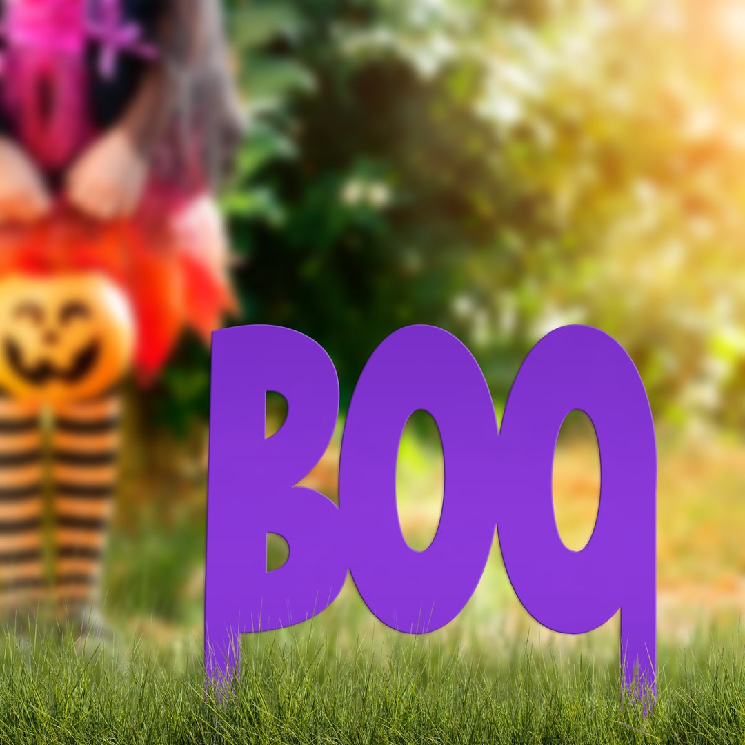 Halloween Decorations, Metal Boo Yard Stake, Outdoor Halloween Yard ...