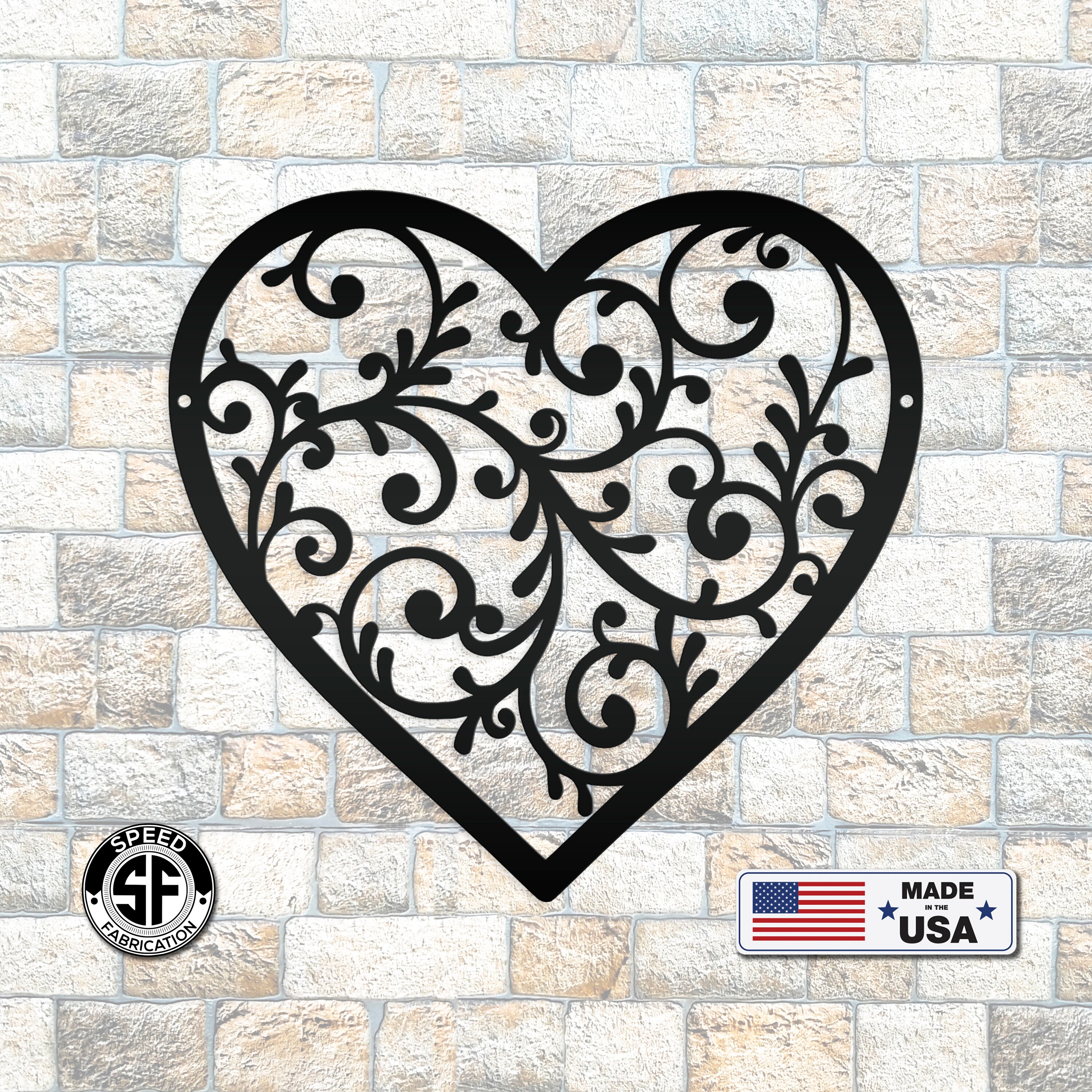 Decorative Scroll Heart Metal Sign - Etsy