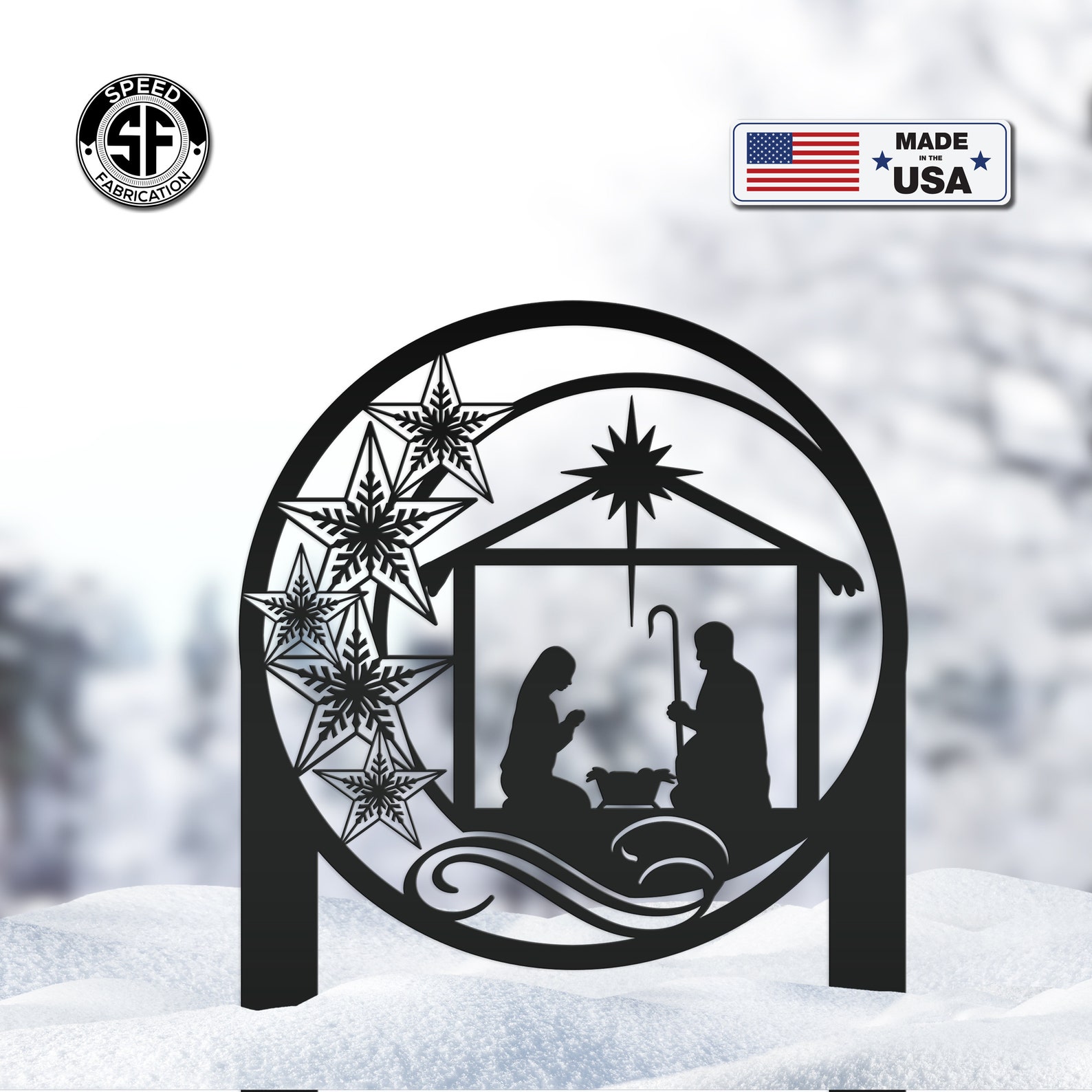 Outdoor Metal Nativity Yard Stake Christian Decor Christmas - Etsy