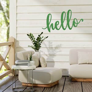 Hello Outdoor/indoor Metal Sign - Etsy