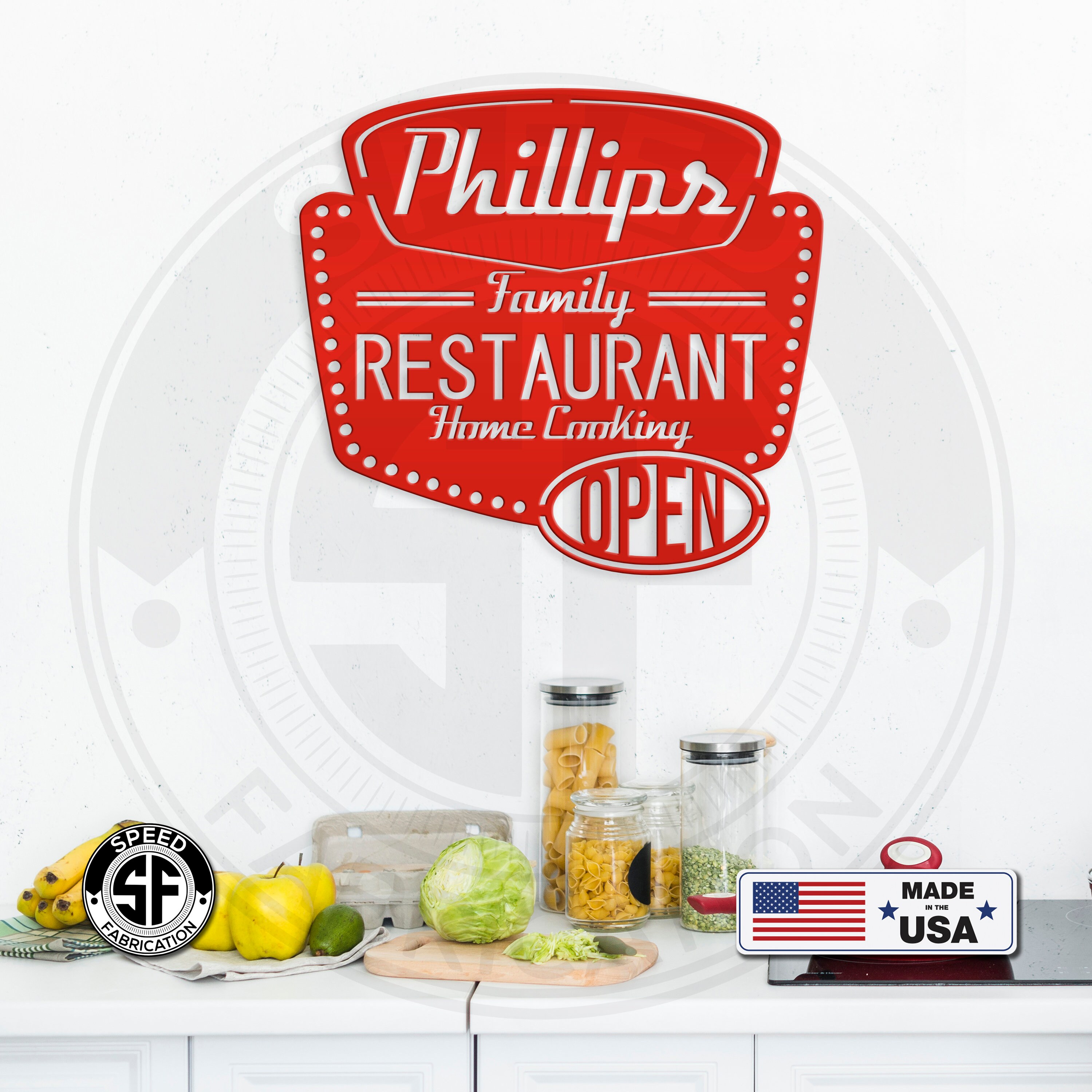 Personalized Family Restaurant Kitchen Metal Sign | Etsy