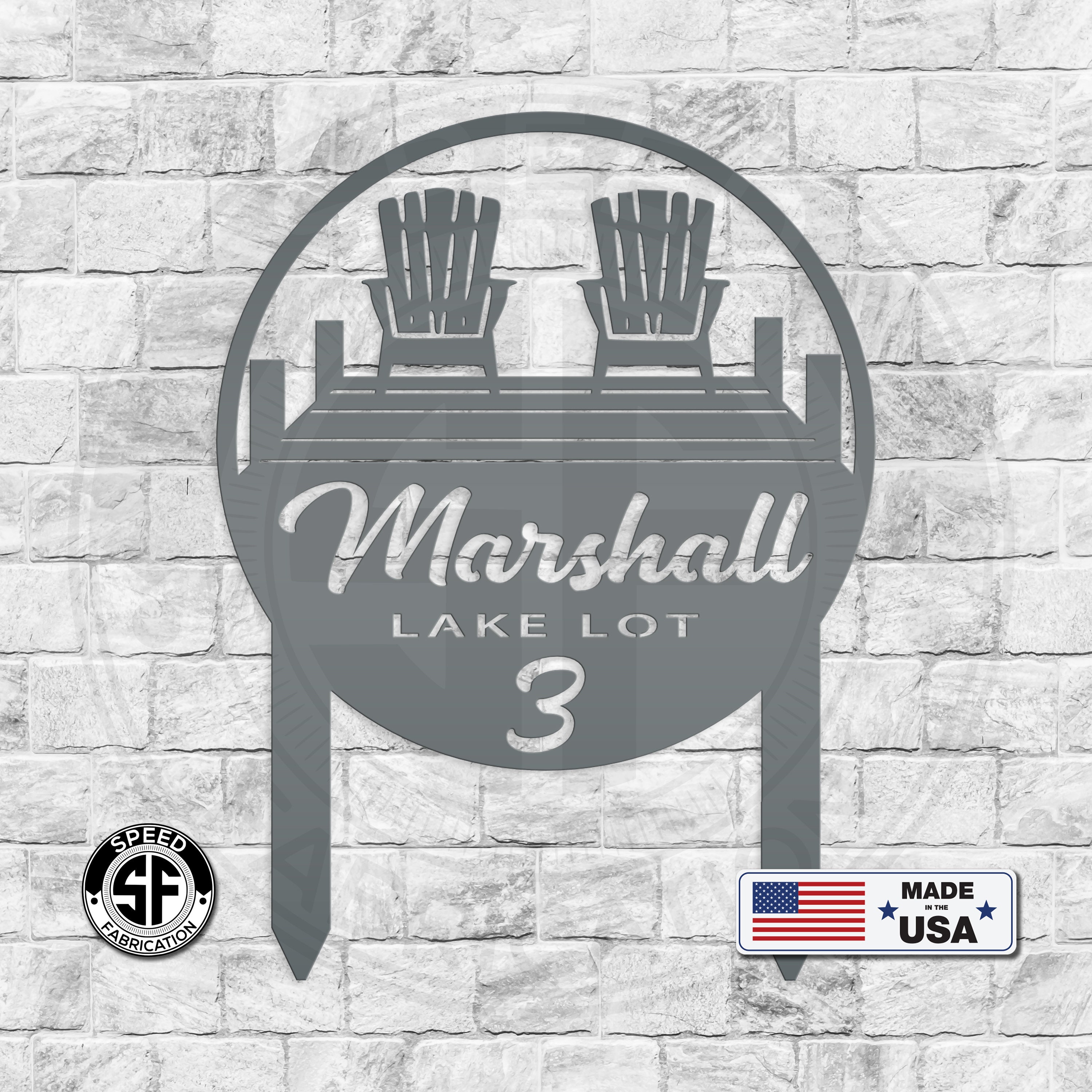 Personalized Family Lake Lot Number Yard Stake Metal Yard - Etsy