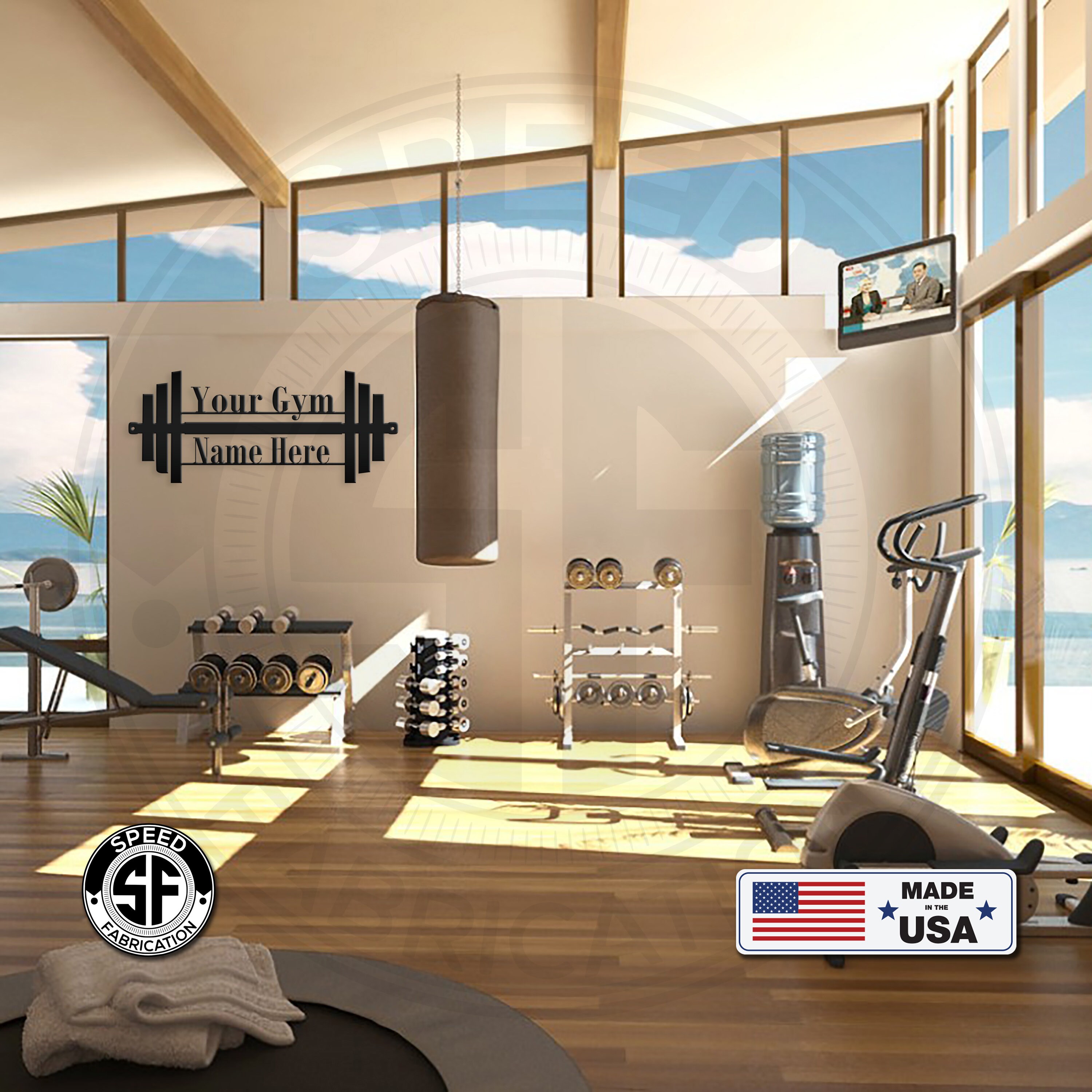 Personalized Gym Name Metal Sign | Etsy