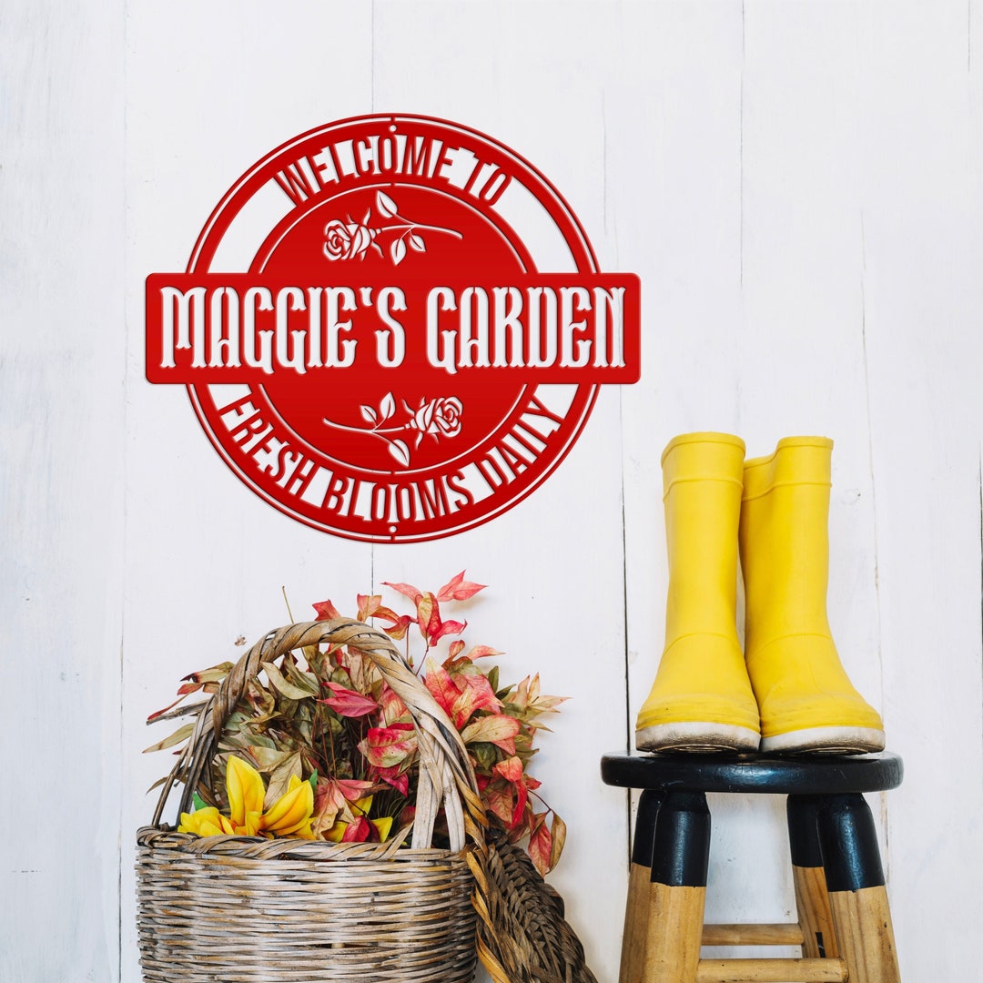 Custom Rose Garden Sign - Etsy