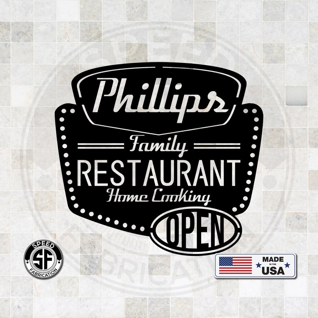 Personalized Family Restaurant Kitchen Metal Sign - Etsy