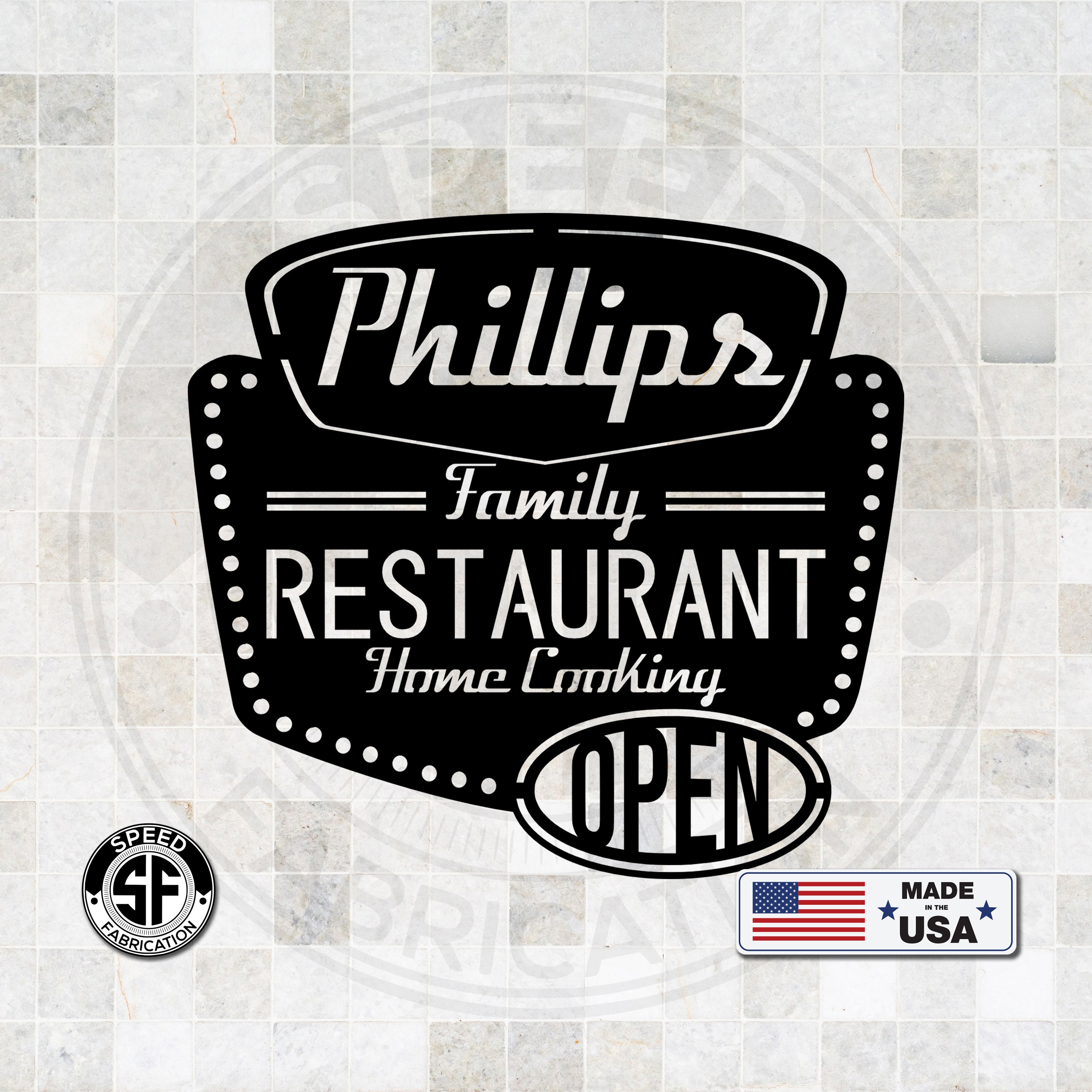 Personalized Family Restaurant Kitchen Metal Sign - Etsy