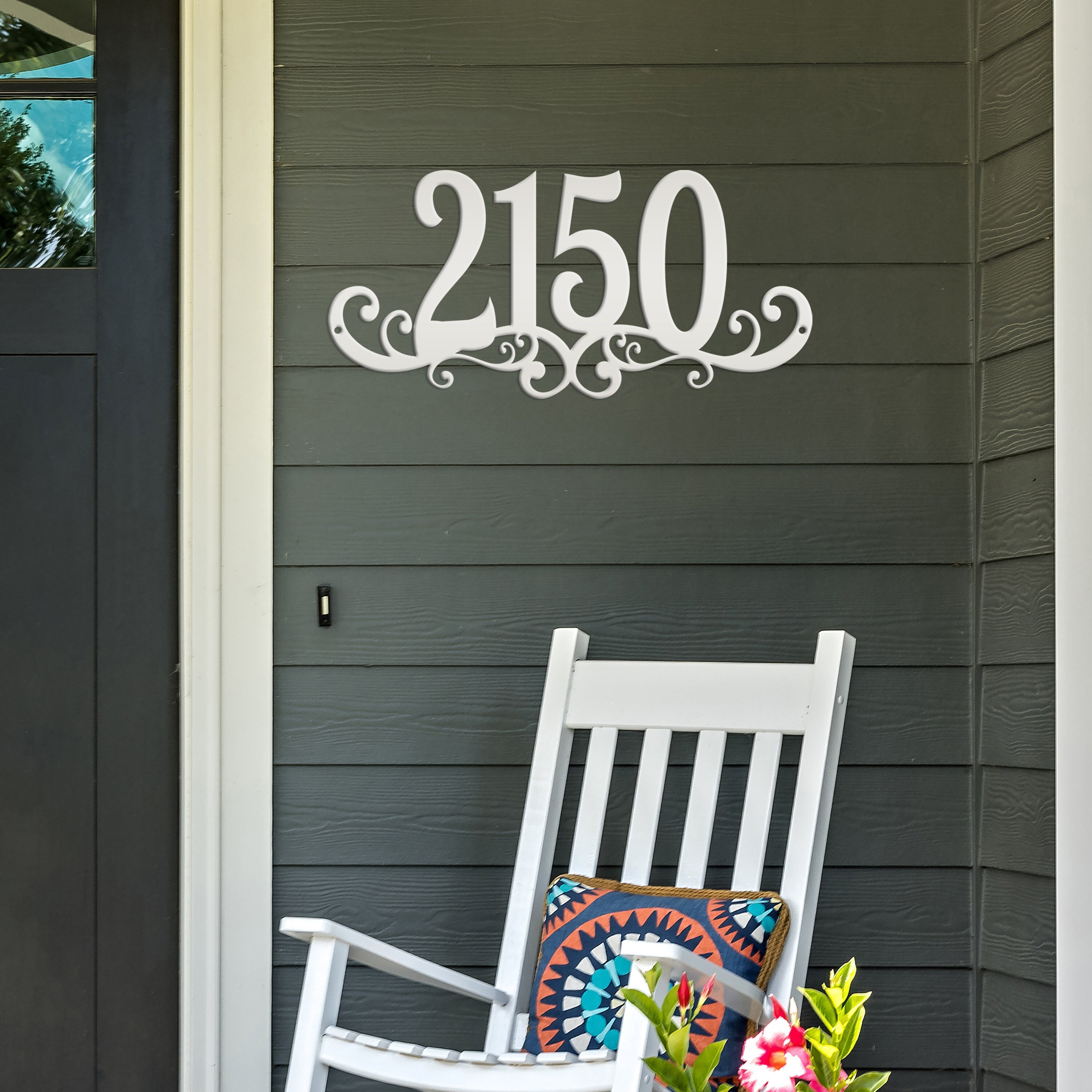 Metal House Numbers, Customized Address Sign, Decorative Mailbox Marker ...