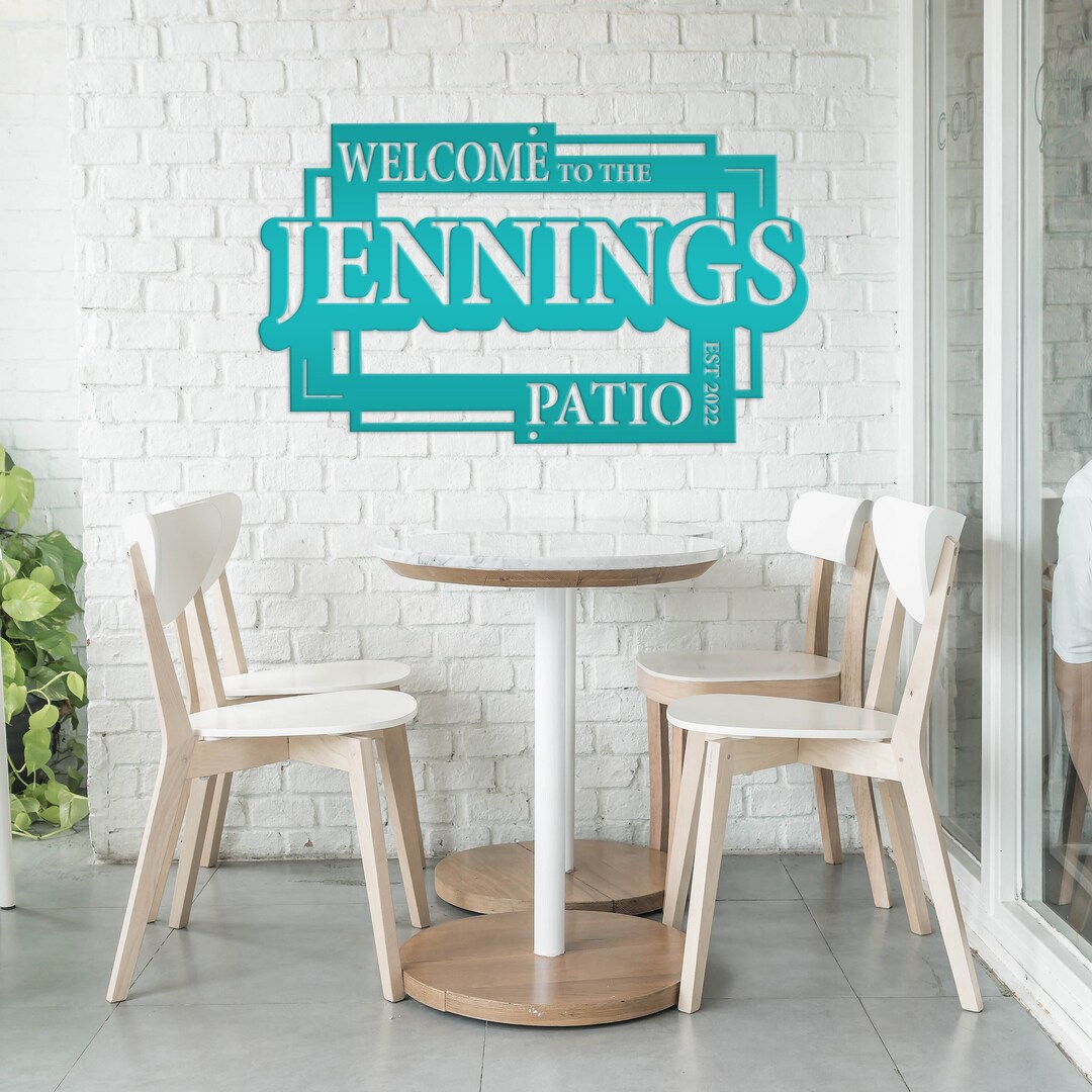 Custom Rectangle Metal Patio Sign - Etsy