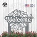 Welcome Garden Stake Flower Garden Stake With Flower - Etsy