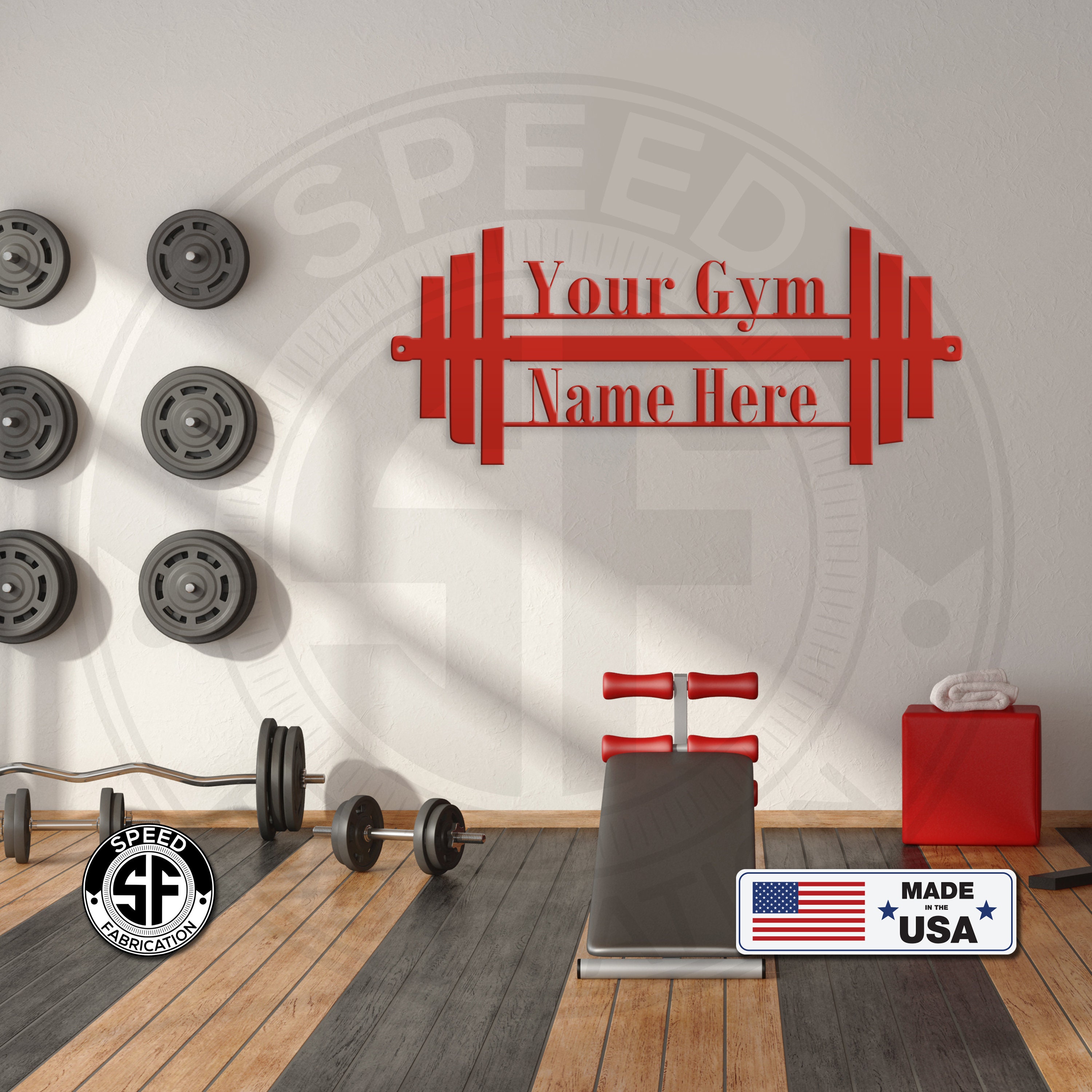 Personalized Gym Name Metal Sign | Etsy