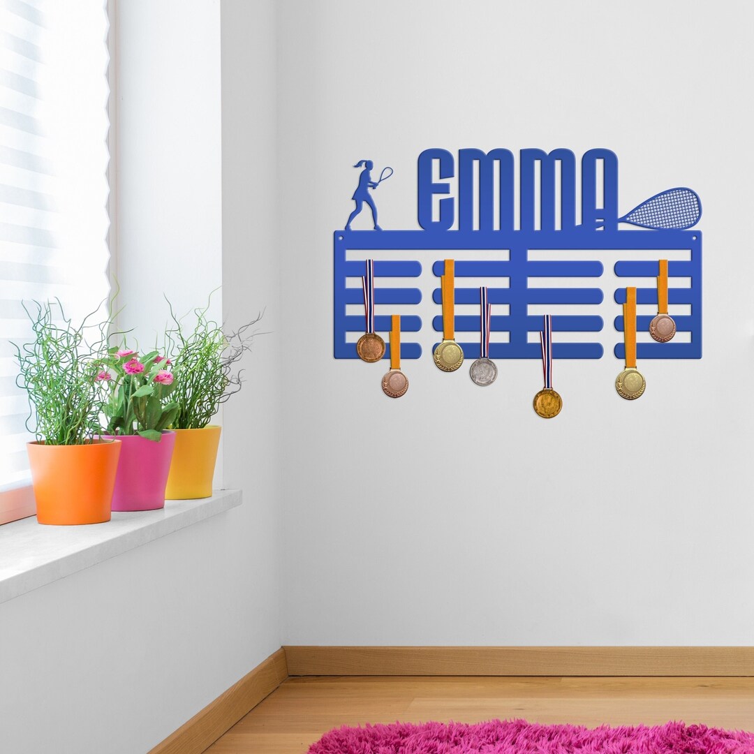 Medal Holder, Custom Name Sign for the Racquetball Player, Personalized ...