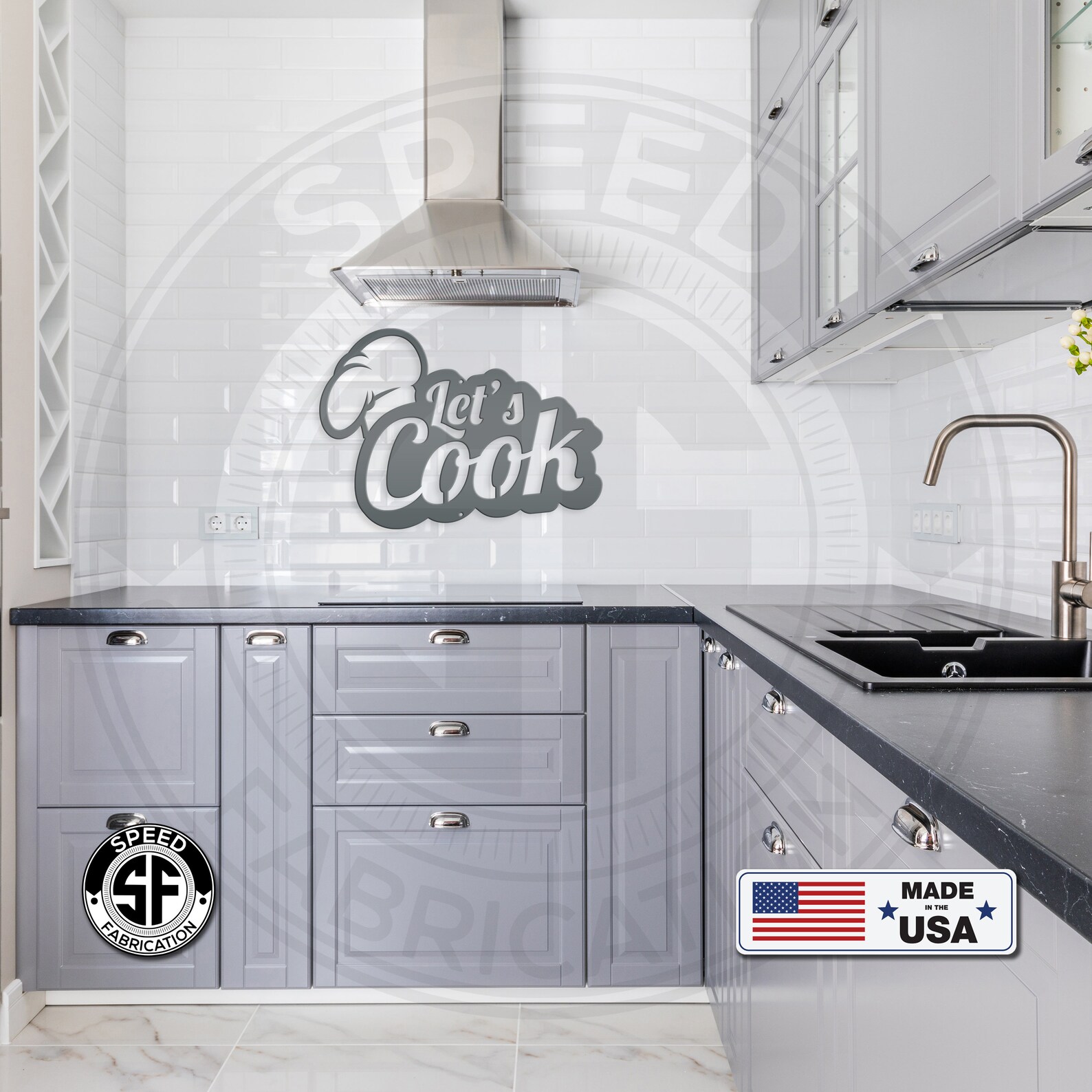 Let's Cook Kitchen Metal Sign | Etsy