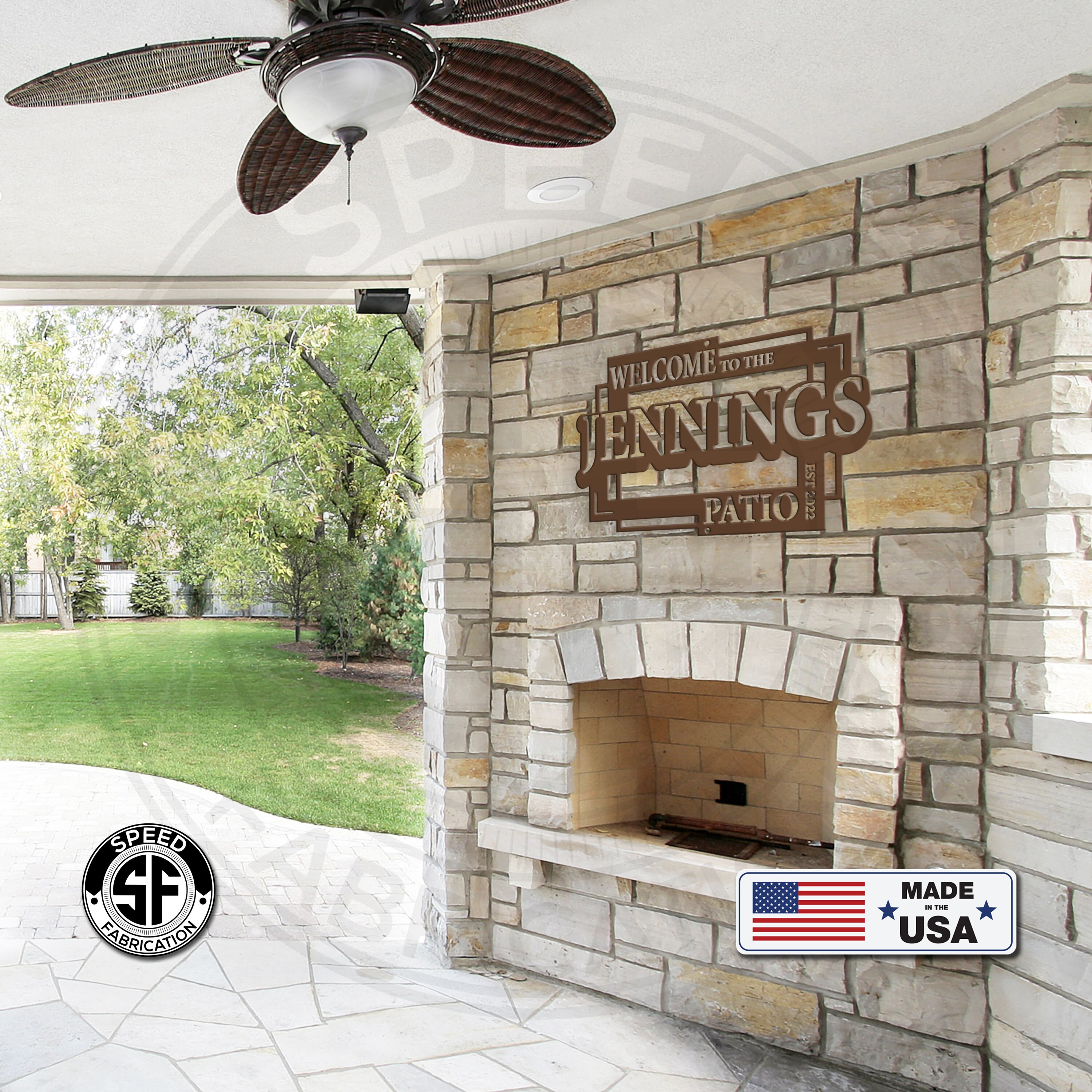 Custom Rectangle Metal Patio Sign - Etsy