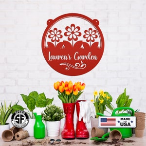 Custom Outside Flower Sign Personalized Hanging Garden Sign - Etsy