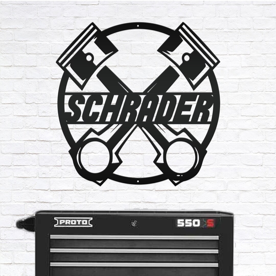 Custom Garage Sign - Pistons Sign - Etsy