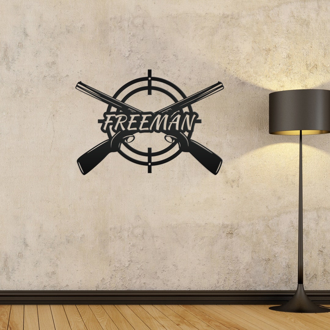 Personalized Rifle Metal Sign Hunting Sign Your Own Wording Laser Cut ...