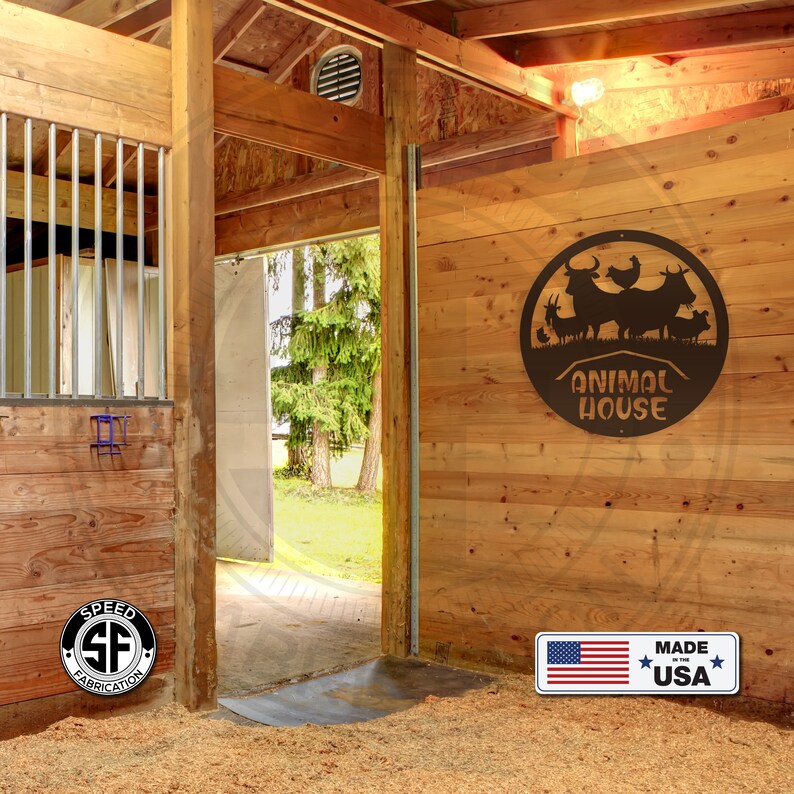 Farm Animal House Metal Sign - Etsy