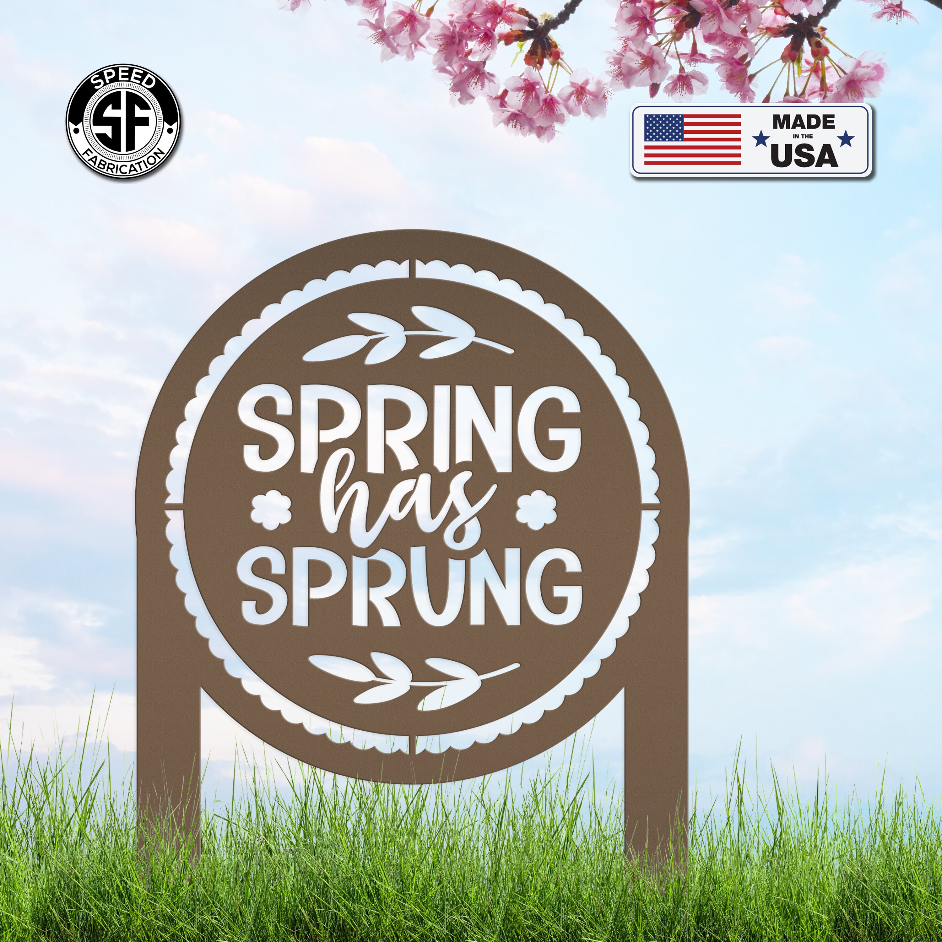 Metal Spring Has Sprung Yard Stake Outdoor Spring Decor - Etsy