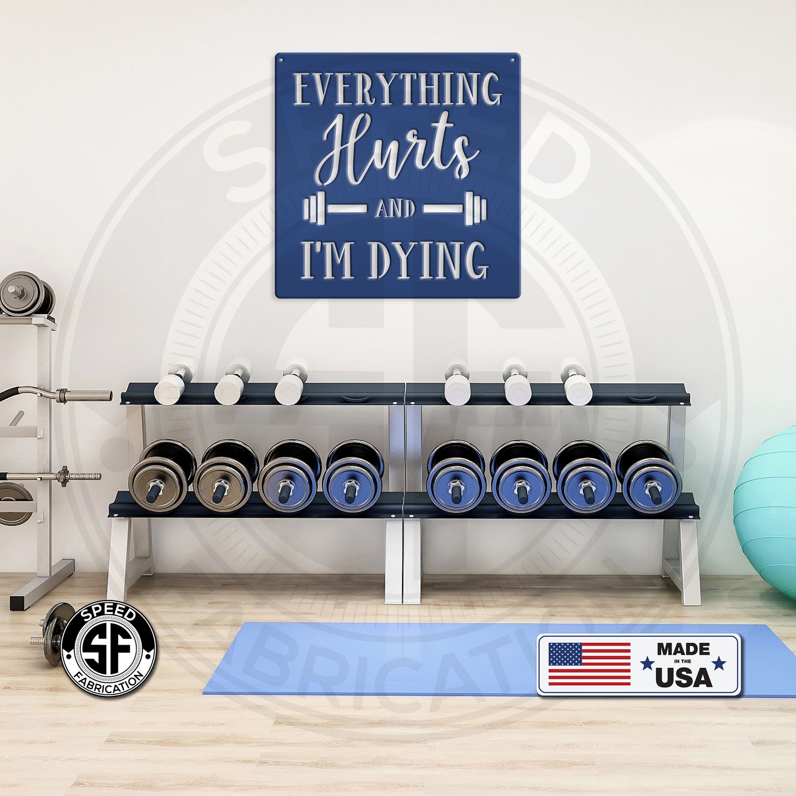 Everything Hurts Funny Gym Sign Wall Decor Sign Man Cave Sign | Etsy