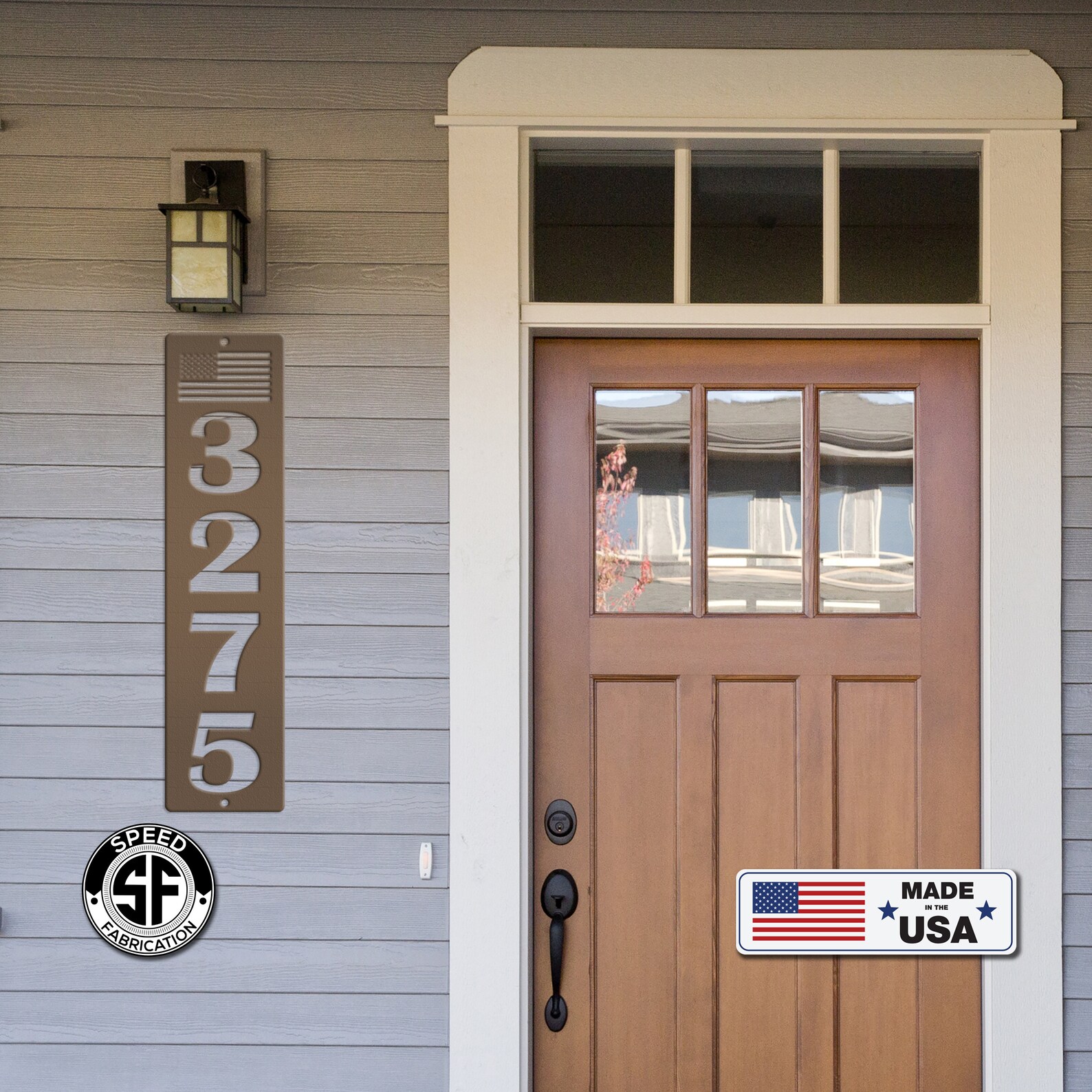 Patriotic House Numbers Metal Sign Flag Address Sign - Etsy