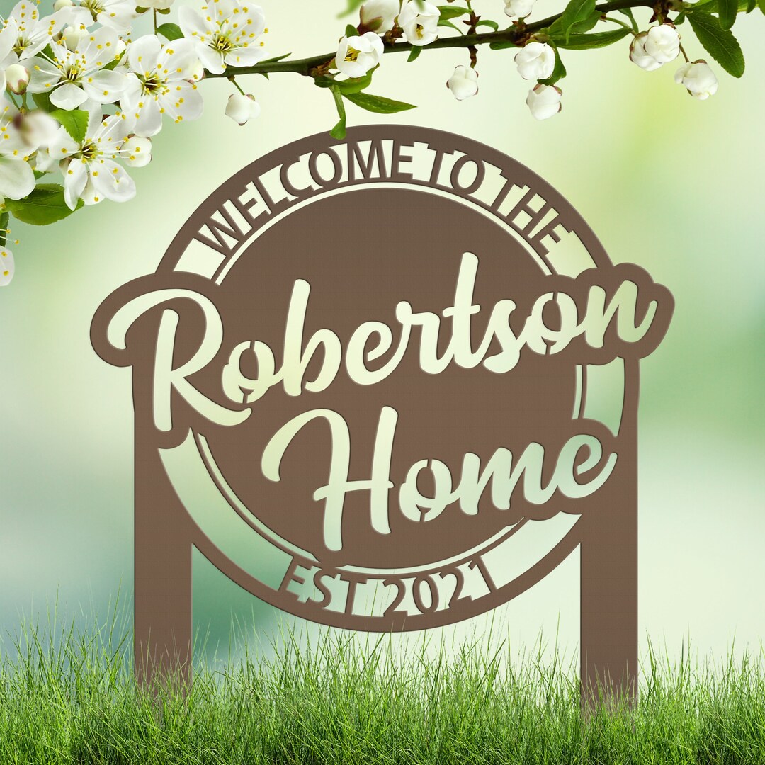 Custom Metal Welcome Yard Stake, Make It Your Own Wording, Business ...
