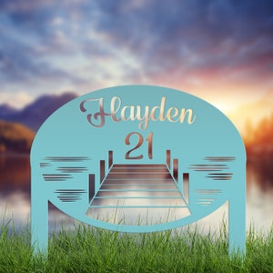Custom Metal Lake Lot Sign, Lake Dock Sign, Outdoor Sign for the Lake ...