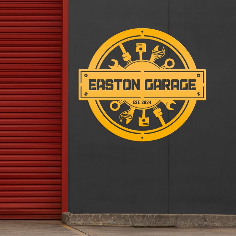 Custom Metal Garage Sign for Mechanics – Unique Man Cave Wall Art ...