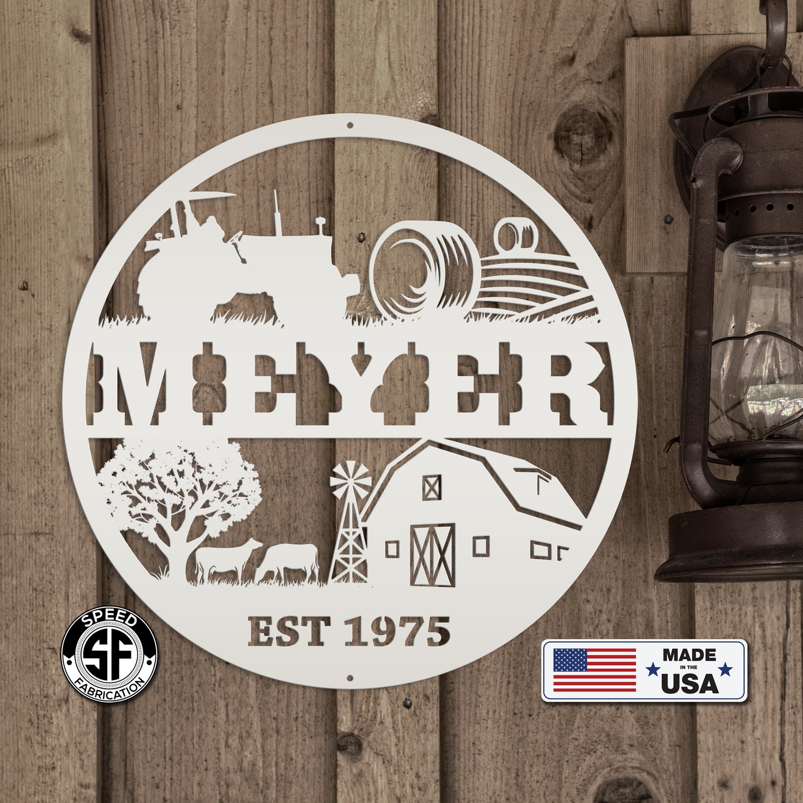 Personalized Farm Scene Sign Your Name _ Your Wording - Etsy