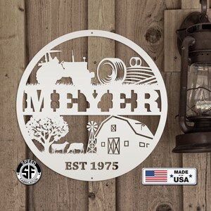 Personalized Farm Scene Sign Your Name _ Your Wording - Etsy