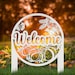 Fall Decor Welcome Metal Outdoor Sign With Pumpkins and - Etsy