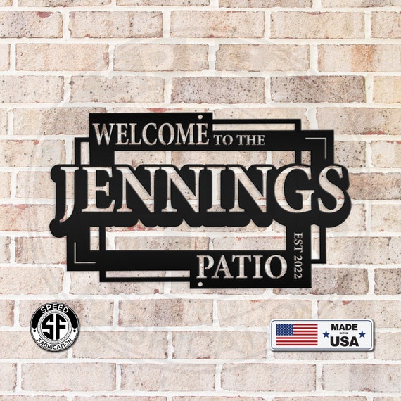 Custom Rectangle Metal Patio Sign - Etsy