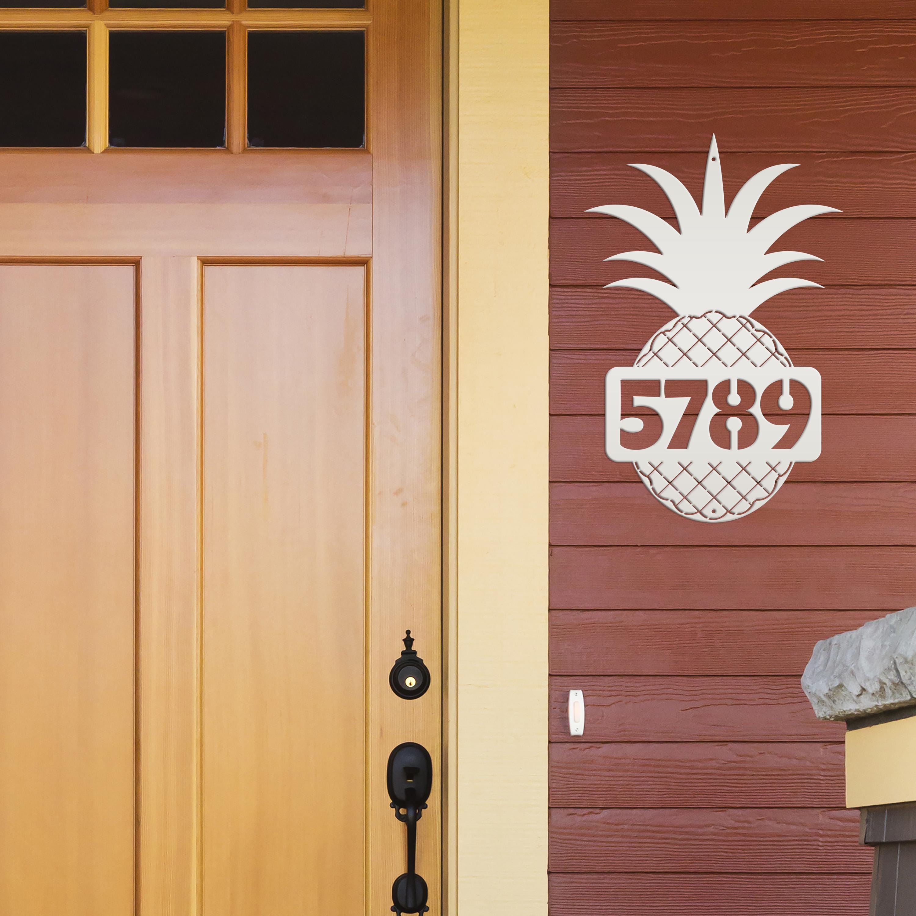 Custom Pineapple Metal House Number - Heavy Duty - Beach House Address ...
