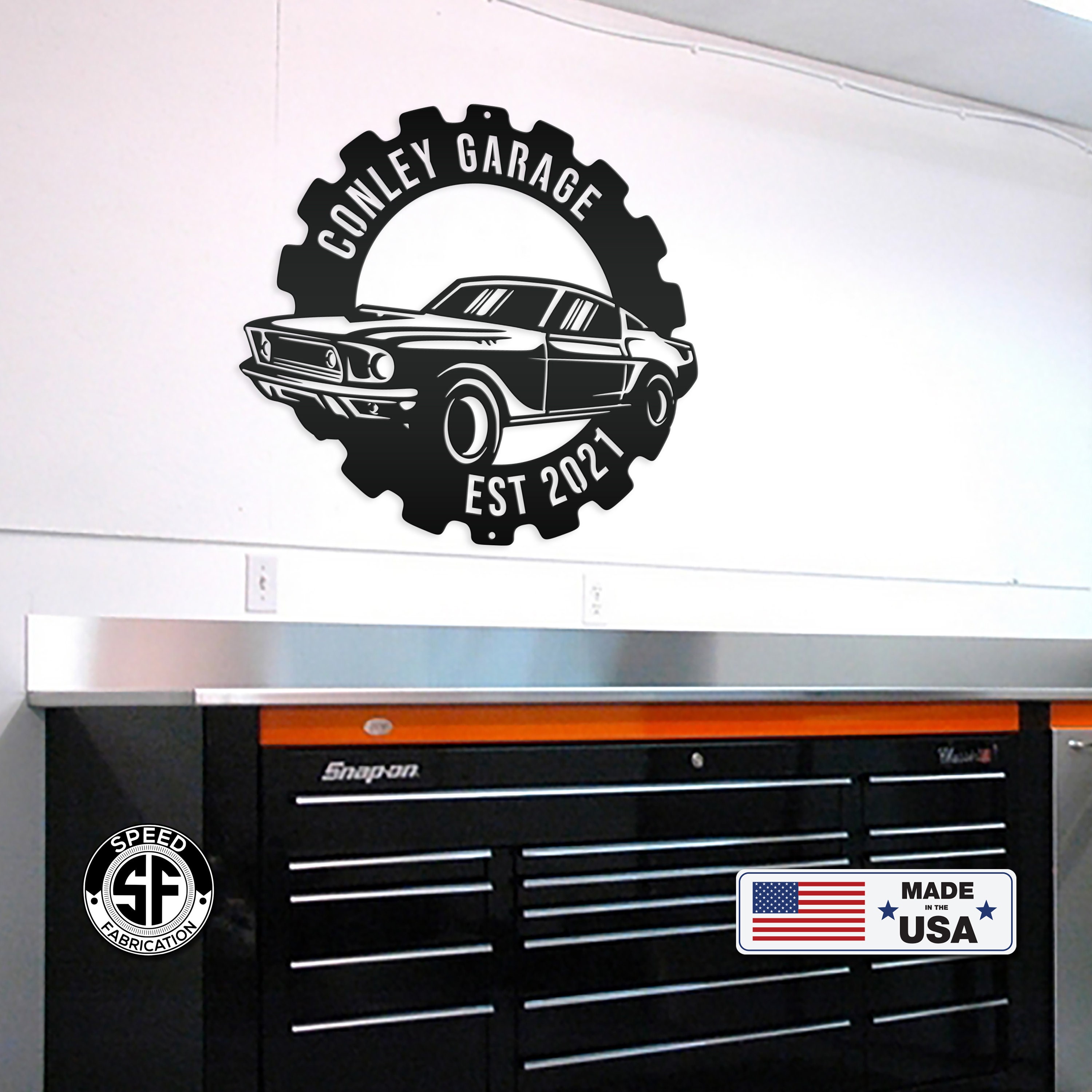 Custom Car Sign for Garage or Shop Sign With Muscle Car Home - Etsy