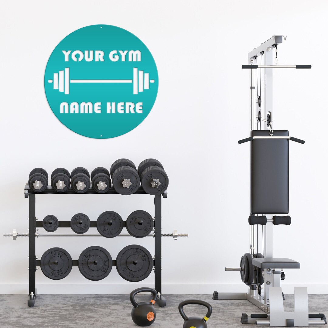 Personalized Gym Name Metal Sign - Etsy