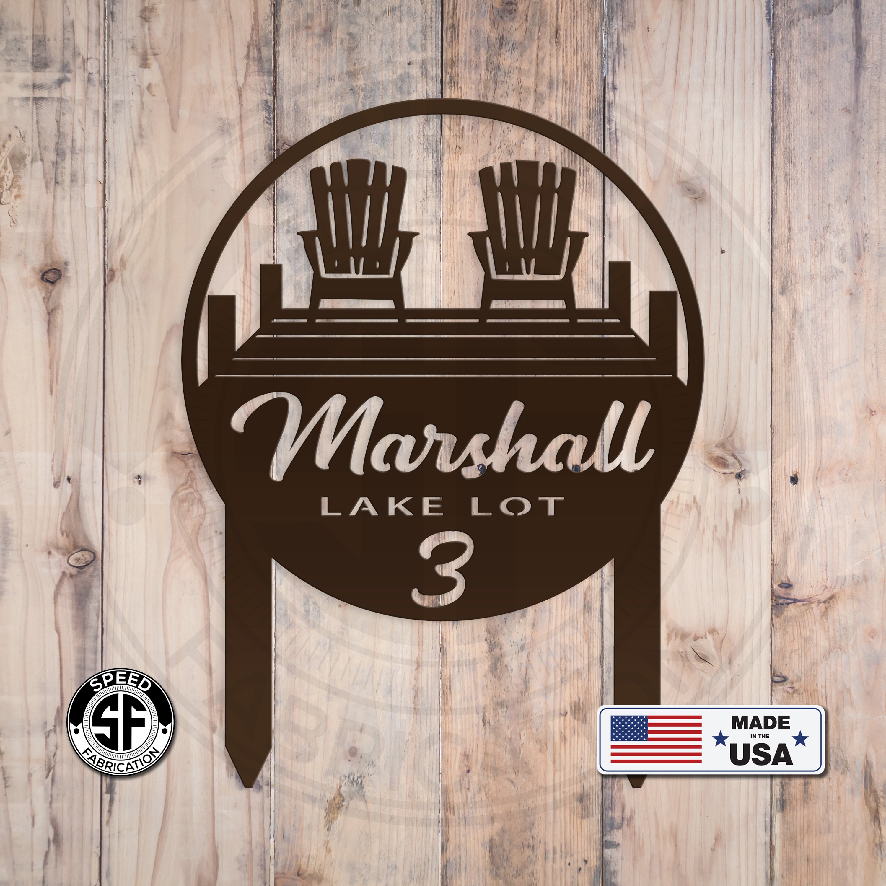 Personalized Family Lake Lot Number Yard Stake Metal Yard - Etsy