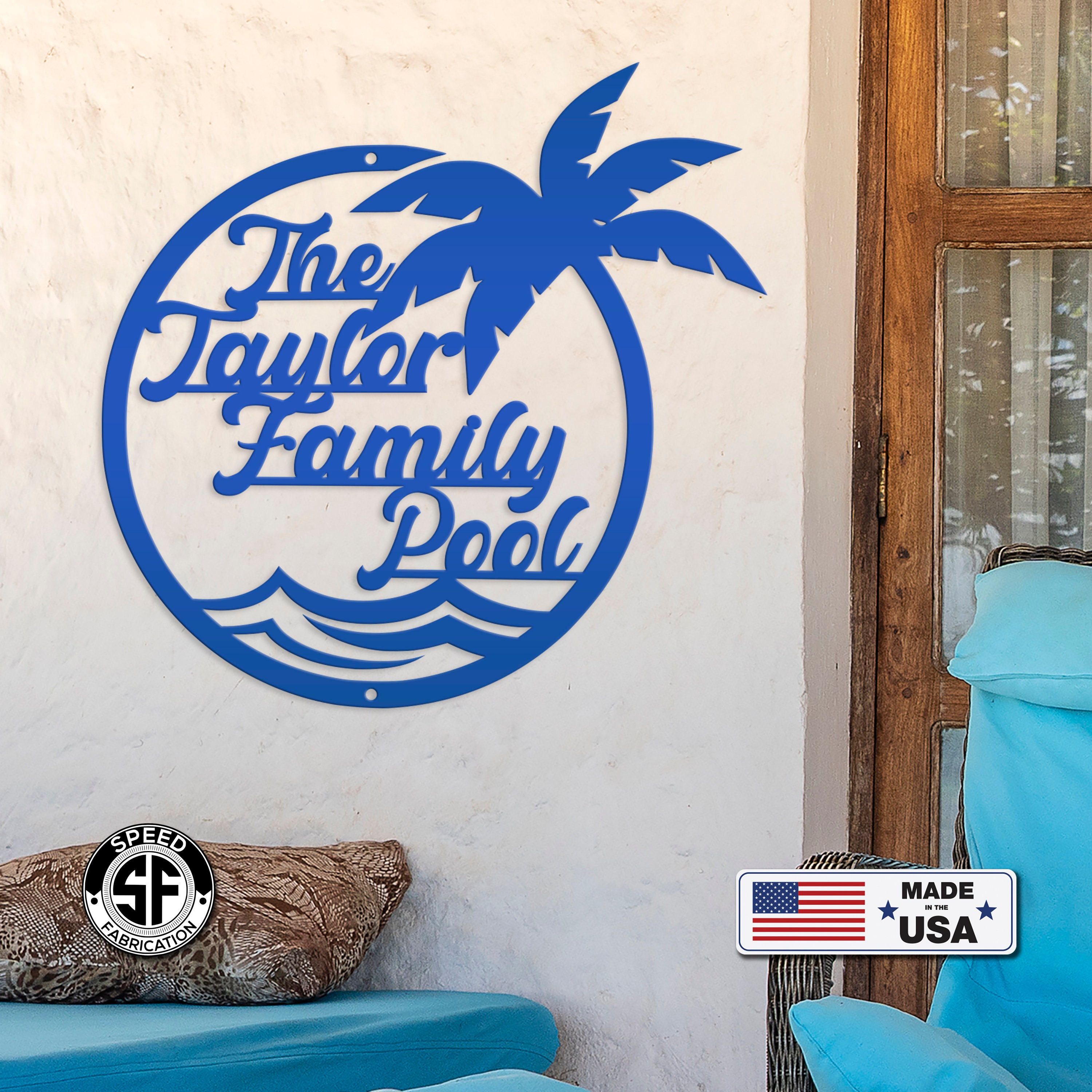 Custom Metal Palm Tree Sign Tropical Outdoor Decor - Etsy