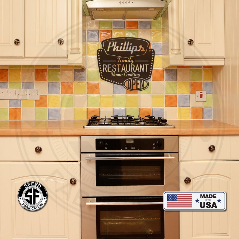 Personalized Family Restaurant Kitchen Metal Sign - Etsy