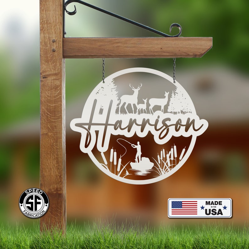 Custom Deer and Hunting Scene Sign Personalized Sign - Etsy