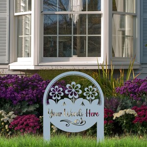 Personalized Flower Yard Sign, Mother's Day Gift, Gift for the Gardner ...