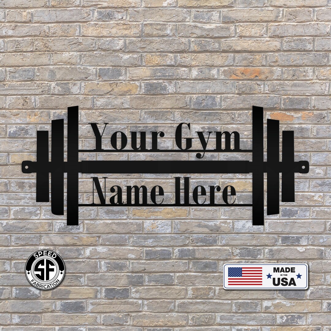 Personalized Gym Name Metal Sign - Etsy
