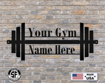 Personalized Gym Sign Weights Sign Metal Fitness Sign - Etsy