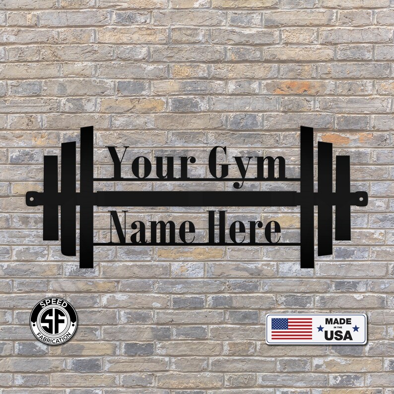 Personalized Gym Name Metal Sign | Etsy