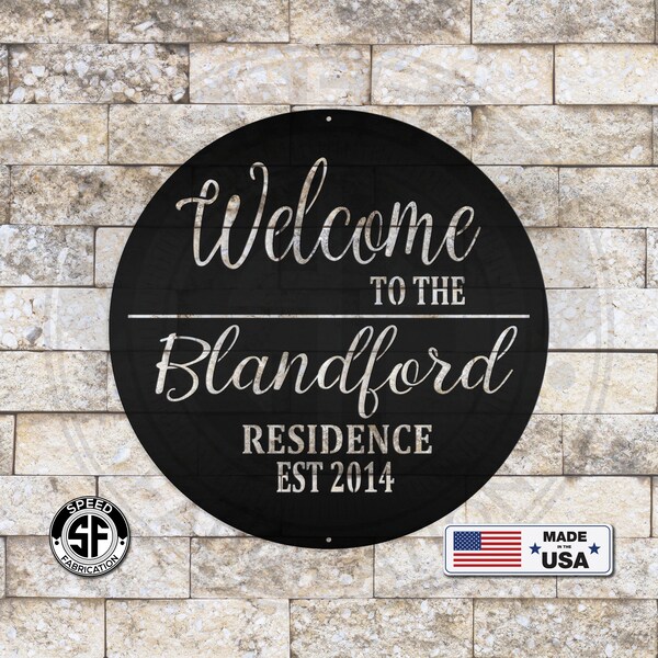 Welcome Sign Round - Etsy