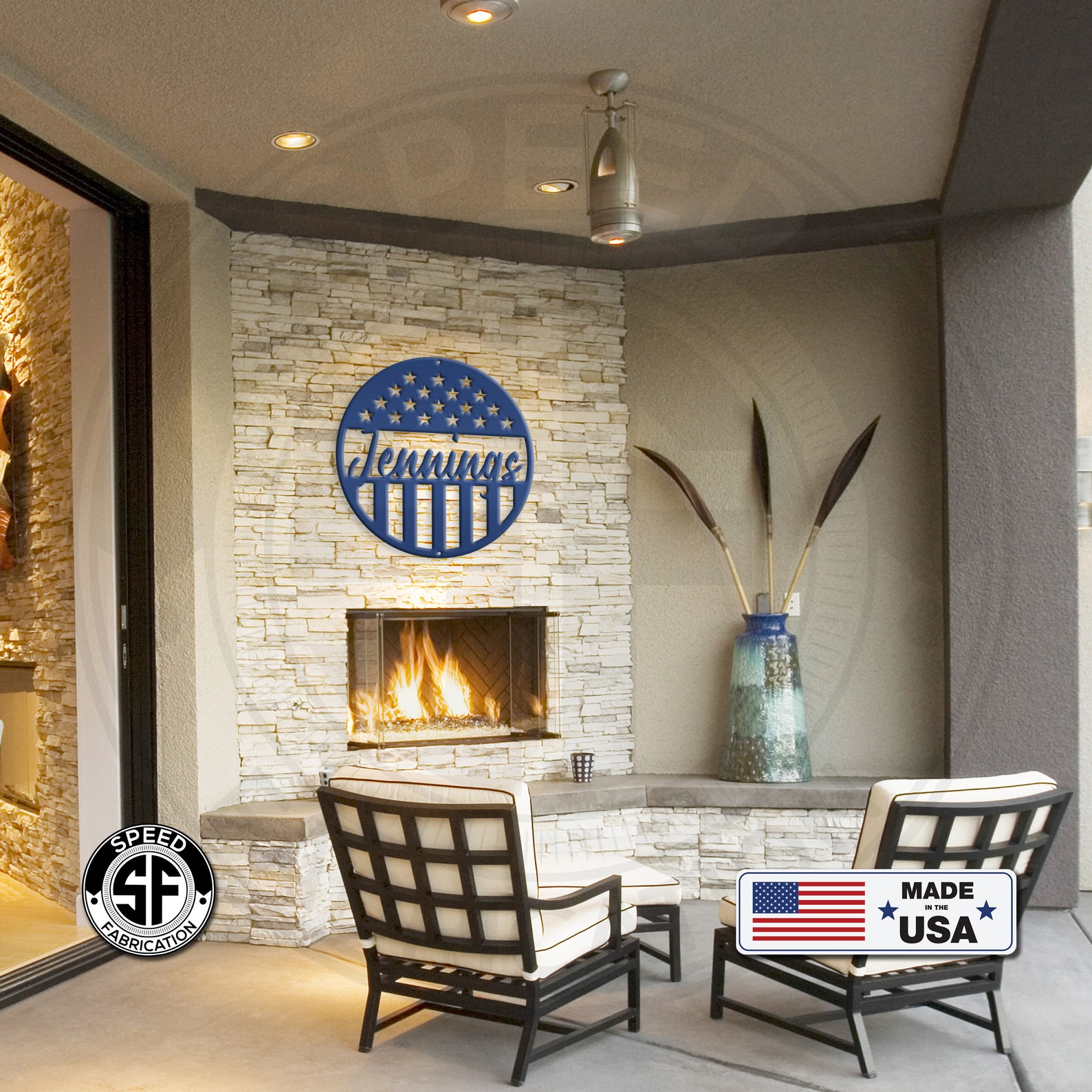 Custom Patriotic Americana Name Sign Custom Stars and - Etsy