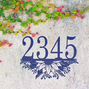 Custom Sunflower Metal Address Sign – Unique Home Decor - Charming ...