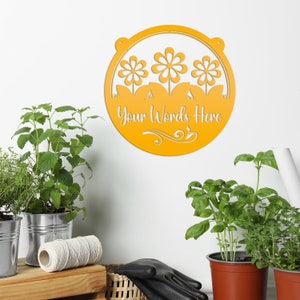 Custom Outside Flower Sign, Personalized Hanging Garden Sign, Mother's ...