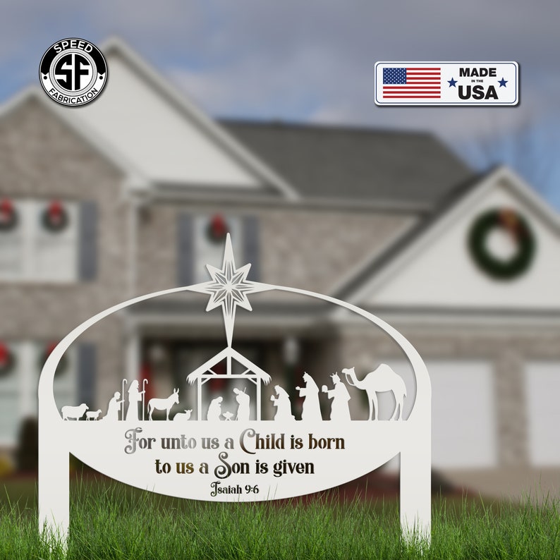 Metal Nativity Yard Sign Outdoor Christmas Decor - Etsy